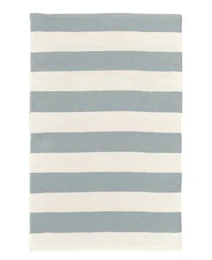 DASH & ALBERT Dash Albert Annie Selke Rdb197 Catamaran Stripe Indoor/outdoor Area Rug, 6'0x9'0 - Mist/ivory