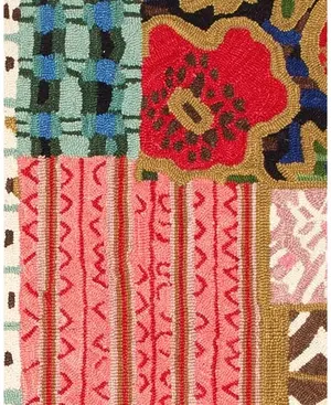 DASH & ALBERT Dash Albert Annie Selke Da1973 Elm Patchwork Area Rug, 2'6x8'0