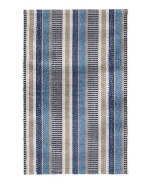 DASH & ALBERT BY ANNIE SELKE Dash Albert Annie Selke Da1740 Always Greener Indoor/outdoor Area Rug, 8'0x10'0 - Blue/ Gray