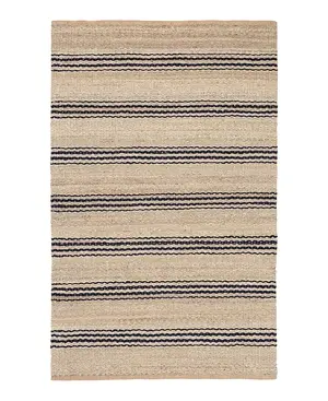 DASH & ALBERT Dash Albert Annie Selke Rda321 Jute Ticking Area Rug, 2'0x3'0 - Indigo