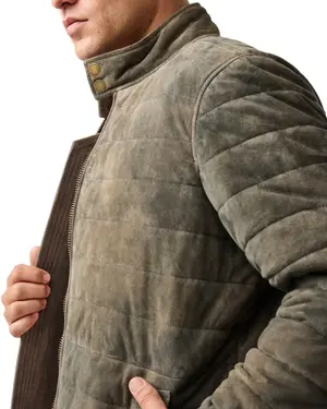 Rodd & Gunn Long Island Quilted Suede Jacket