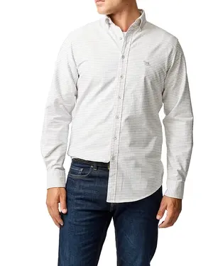 Rodd & Gunn Slim Fit Gunn Check Oxford 5 Long Sleeve Shirt - Pebble