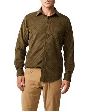 Rodd & Gunn Harrington Long Sleeve Sports Fit Shirt - Moss