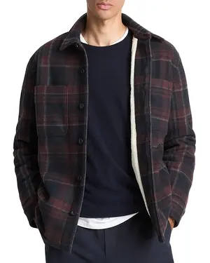 Vince Fleece Lined Shirt Jacket - Coastal Combo