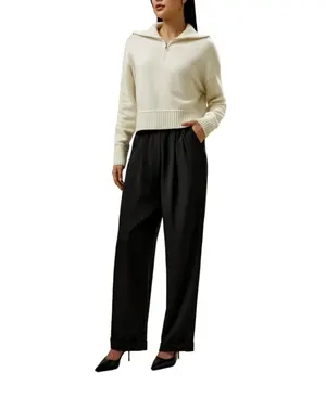 Lilysilk Relaxed Fit Wool-cashmere Blend Pullover