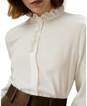 Lilysilk Crepe De Chine Ruffle Blouse
