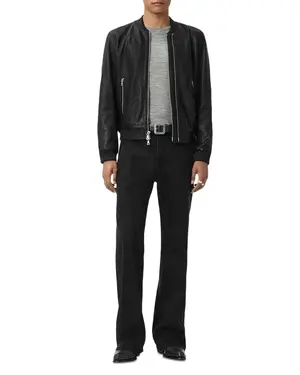 John Varvatos Xavier Pebbled Leather Jacket - Black