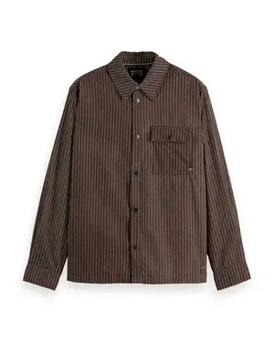 Scotch & Soda Relaxed Fit Micro Check Structured Shirt - Demitasse