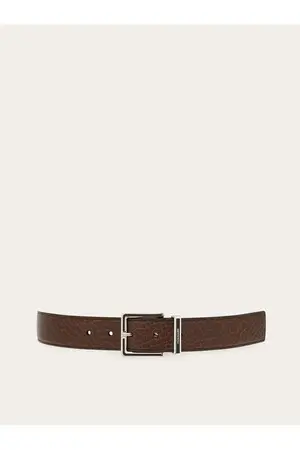 FERRAGAMO Belt With Square Buckle - Red
