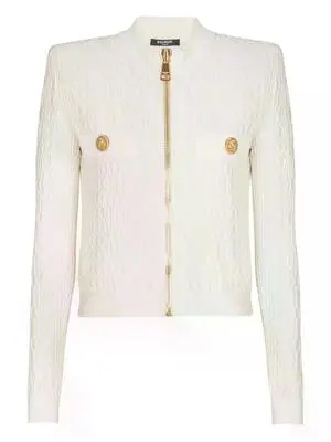 Balmain Zip-fastening Cardigan - White