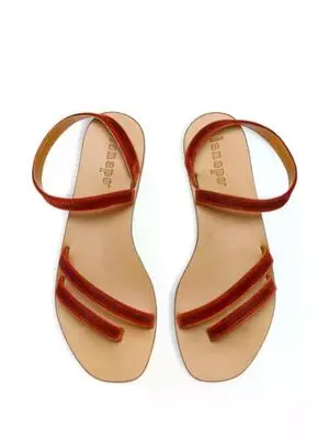 LANAPO Velvet Double-strap Sandals