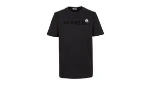 Moncler Flocked Logo T-shirt - Black