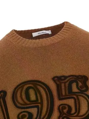 Max Mara Embroidered Wool Sweater - Brown