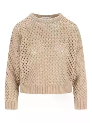 Max Mara Lattice-knit Sweater - Neutrals