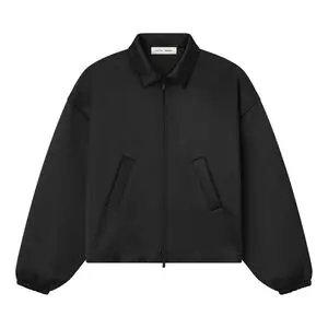 Fear Of God Bonded Satin Zip-up Bomber Jacket - Black