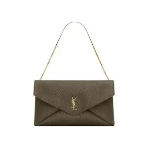 Saint Laurent Cassandre Xxl Envelope Pouch - Brown