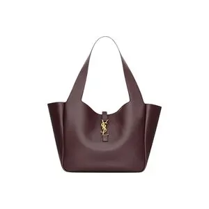 Saint Laurent Le 5 À 7 Bea Bag In Grained Leather - Brown