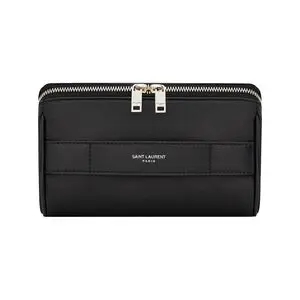 Saint Laurent Paris Small Vanity Case In Smooth Leather 'nero - Black