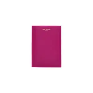 Saint Laurent Paris Passport Case In Shiny Leather 'deep Magenta - Pink