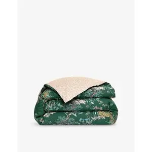 YVES DELORME Contes Floral-print Cotton-sateen Duvet Cover - Multicoloured