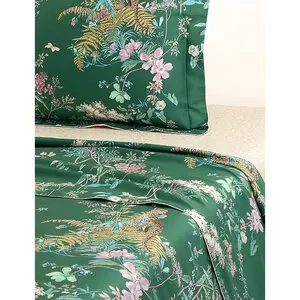 YVES DELORME Contes Floral-print Cotton-sateen Flat Sheet