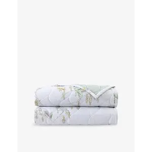 YVES DELORME Pollen Quilted Cotton-blend Bedcover - Green