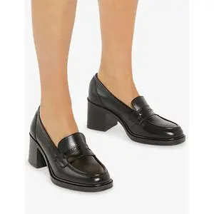DUNE Leather Heeled Loafers