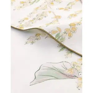 YVES DELORME Pollen Floral-print Cotton-batiste Flat Sheet - Multicoloured