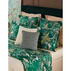 YVES DELORME Contes Leopard-print Cotton-sateen Fitted Sheet - Multicoloured