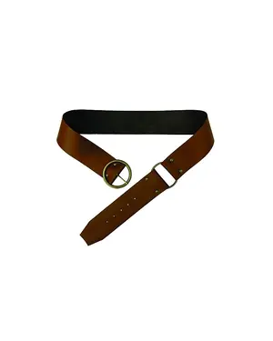 Anna Sui O-ring Leather Belt - Caramel
