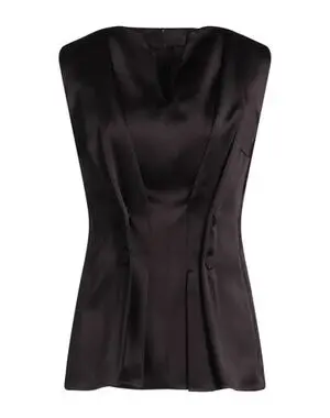 Givenchy Dark Viscose Acetate Top - Dark Brown