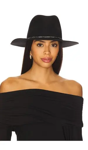 Hat Attack Harper Fedora Hat - Black & Silver