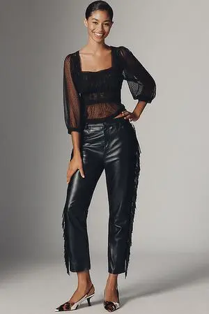 Walter Baker Colby Leather Fringe Pants