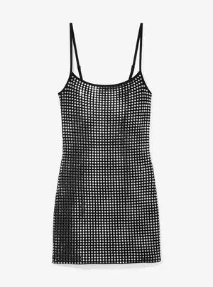 Michael Kors Studded Stretch Viscose Mini Dress