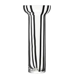 LSA INTERNATIONAL Glass Stripe Vase - Black