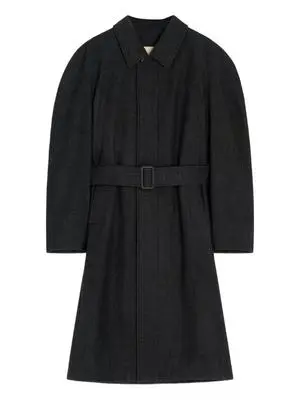 LEMAIRE Raglan-sleeve Belted Coat - Black
