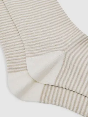 REISS Mario Stripe Cotton-blend Socks
