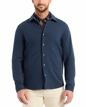 Robert Graham Kellan Knit Shirt Jacket - Navy