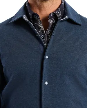 Robert Graham Kellan Knit Shirt Jacket - Navy