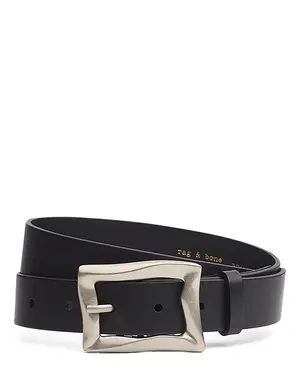 Rag & Bone Waverly Leather Belt - Black