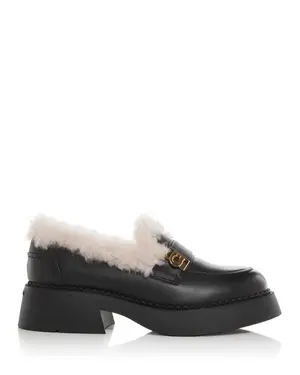 FERRAGAMO Caminia Shearling Loafers