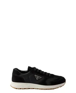 Prada Suede And Re-nylon Prax Sneakers - Black