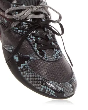 Miu Miu Snake Embossed Sneakers - Brown/blue