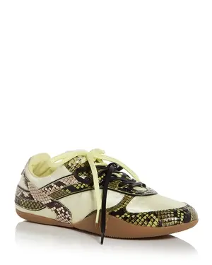 Miu Miu Snake Embossed Sneakers - Yellow