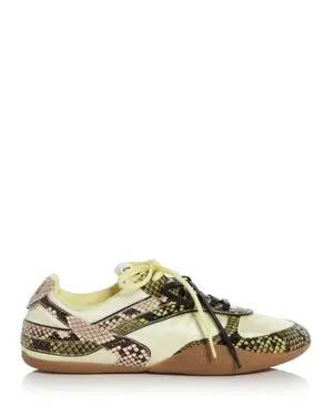 Miu Miu Snake Embossed Sneakers - Yellow