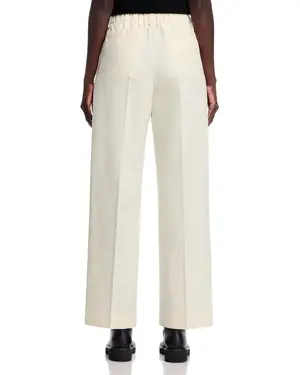 Moncler Wool Wide-leg Trousers - Cream