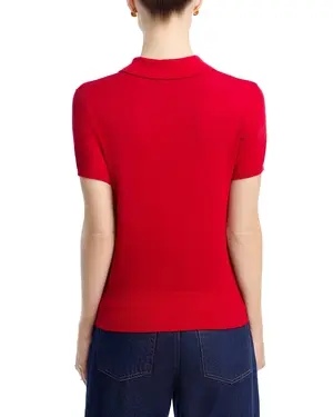 FRAME The Keyhole Polo Sweater