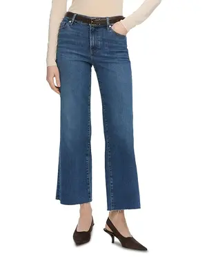FRAME Le Slim High-rise Ankle Crop Palazzo Jeans - Elixir Raw After
