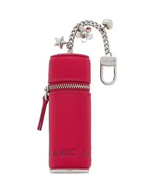 Marc Jacobs The Lipstick Leather Case Charm Raspberry