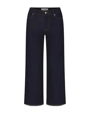 FRAME Le Slim High-rise Palazzo Crop Jeans